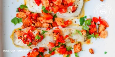 Baked Fish with Romesco Salsa